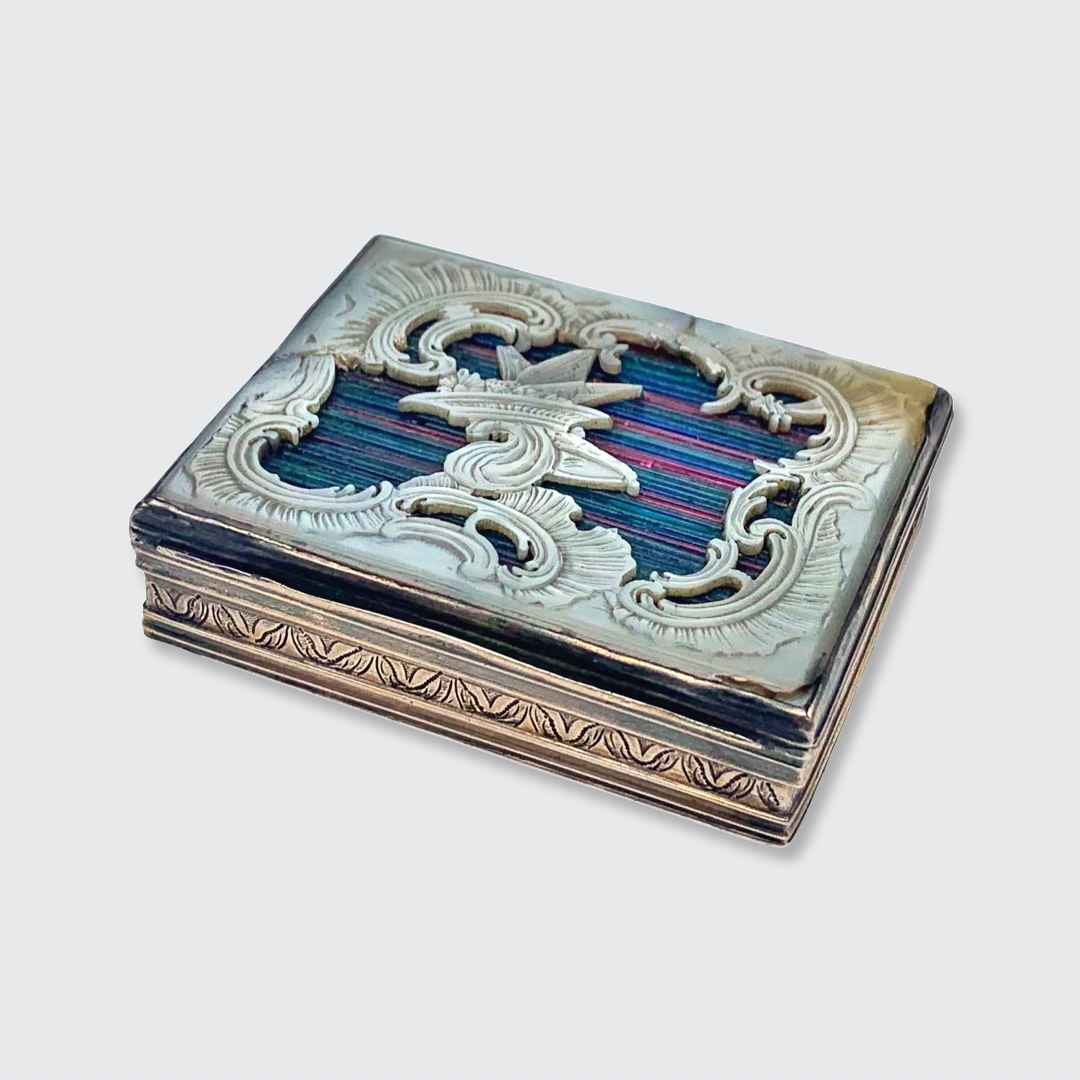 French Silver Gilved Beauty Mark 'Mouches' / Marque de beauty' Box ...